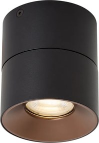 Moderní přisazené bodové svítidlo černé GU10 50mm naklápěcí - Echo
