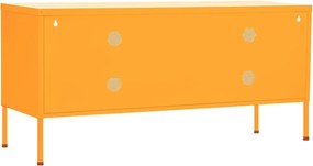 TV skříňka hořčicově žlutá 105 x 35 x 50 cm ocel 336236