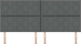 Čelo postele Tmavě šedá 200 cm textil 3337952
