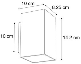 Sada 2 moderních nástěnných lamp černých čtvercových 2-světlo - Sandy