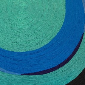 SCANquilt povlak ART COLOURS rondo modrozelená 45 x 45 cm