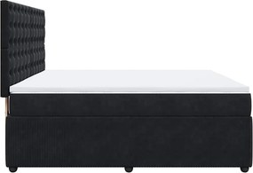 Box spring postel s matrací černá 180x200 cm samet 3292420