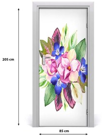 Samolepící fototapeta na dveře kytice květin 85x205 cm