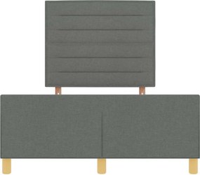 Rám postele s čelo Tmavě šedá 120 x 190 cm textil 3344635