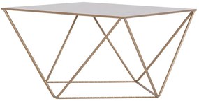 OnaDnes -20% Nordic Design Zlatý kovový konferenční stolek Deryl 80 x 80 cm
