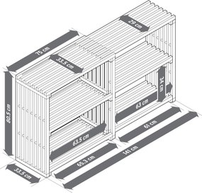 Tchibo - Výsuvná odkládací skříňka »Fleksibel« - barva: hnědá