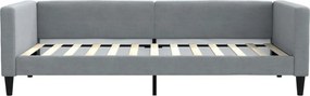 Válenda s přistýlkou světle šedá 100 x 200 cm textil 3196583