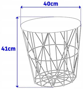 Tutumi Drátěný konferenční stolek Dream velikost L