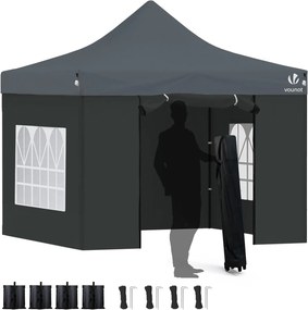 Nůžkový stan 3x3m šedý