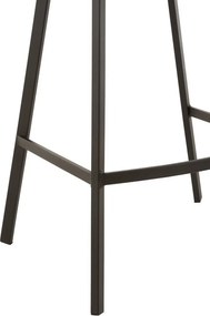 Šedá sametová barová židle Barstool Morgan Grey - 47*43*95cm