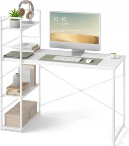 Psací stůl MAX 4.0 s regálem 120x44 cm, bílý