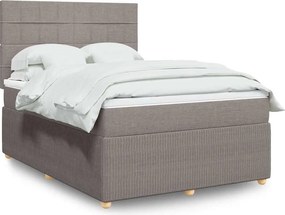 Box spring postel s matrací taupe 160x200 cm textil 3294411