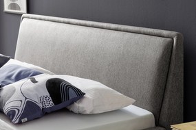 Čalouněná postel deria 140 x 200 cm šedá MUZZA