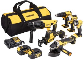 DeWALT - 10dílná sada AKU nářadí, baterií a nabíječky DCK607M2