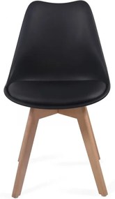 Miadomodo 80556 MIADOMODO Sada jídelních židlí, černá, 6 kusů