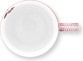 Pip Studio Jolie Flowers hrnek 350ml, růžový (hrnek z tenkostěnného porcelánu)