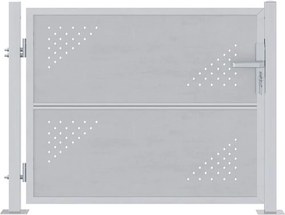 Zahradní brána se zámkem Stříbrná 85 x 70 cm Nerezová ocel 3402574