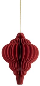 Červená vánoční ozdoba z papíru Harmonic V – 10 cm