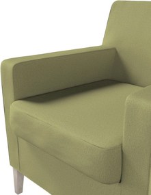 Potah na křeslo IKEA Karlstad barva zelená látka lesklé, sametová