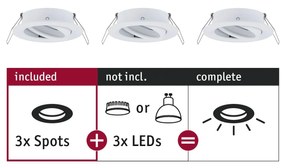Paulmann 92486 Choose, sada výklopných bodovek 3x10W, bílá, průměr 8,4cm