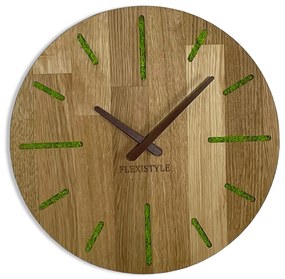 Dubové nástěnné hodiny s mechem 30 cm