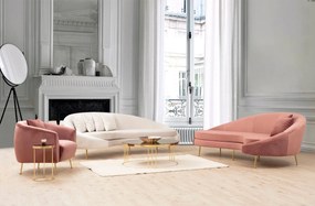 Hanah Home Třímístná pohovka ESES s opěradlem vlevo růžová 560ARE1350