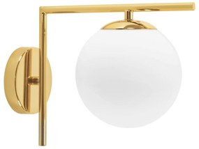Toolight, skleněná kulatá nástěnná lampa APP674-1W, zlatá, OSW-05638