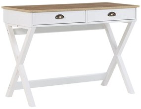 Psací stůl 103 x 50 cm světlé dřevo/bílý EKART Beliani