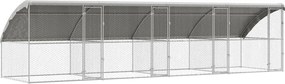 Psí kennel 4 ks Stříbrná 8 x 2 x 2 m Pozinkovaná ocel 3368327