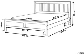 Manželská postel 160 cm MAYA (s roštem) (bílá). 1007338