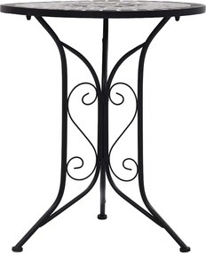 3dílný mozaikový bistro set keramický šedý 279690