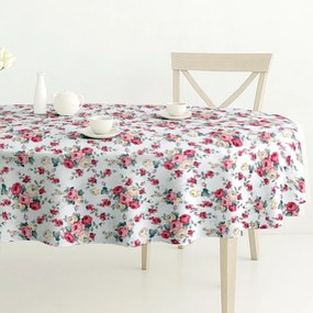 Ubrus PVC oválný M-095 - Růžičky (různé velikosti)