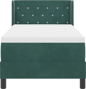 Postel s boxspringem s čelo Tmavě zelená 200 x 80 cm samet 3341387