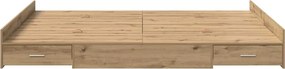 Rám postele s úložným prostorem Artisanový dub 140 x 190 cm 3335316