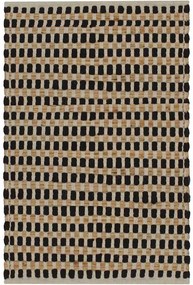 Koupelnová předložka z juty 160 x 230 cm přírodní a černá 133220