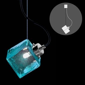 Moderní svítidlo DANCING CUBE-LIGHT BLUE-NI (Stropní růžice) - ARTGLASS