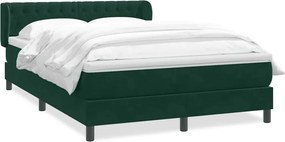 Box spring postel s matrací tmavě zelená 160x220 cm samet 3317826
