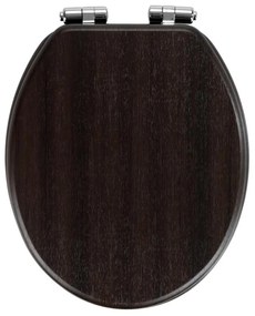 WENKO 22015100-WC sedátko WENGE 35,5x42,5 cm hnědá/stříbrná