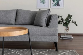 Hanah Home Rohová pohovka BOBO světle šedá levá