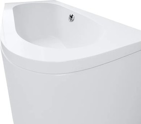BPS-koupelny Akrylátová asymetrická vana s krycím panelem HYD-EBI140L 140x75 cm LEVÁ, bílá