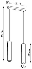 Sollux SL.0324 - Lustr na lanku LAGOS 2 2xGU10/10W/230V bílá