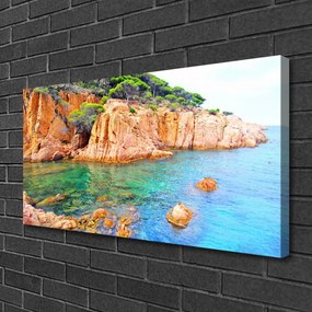 Obraz na plátně Skály Moře Krajina 140x70 cm