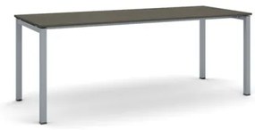 Stůl PRIMO SQUARE se šedostříbrnou podnoží 2000 x 800 x 750 mm, wenge