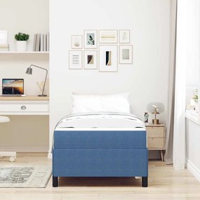 Rám postele s matrací Modrá 90 x 190 cm textil 3399098