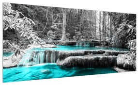 Zimní obraz řeky (100x40 cm)
