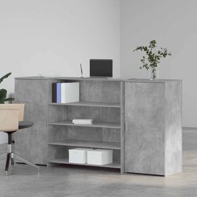 Recepční stůl betonově šedý 200x50x103,5 cm kompozitní dřevo 3324181
