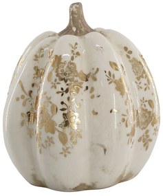 Krémová antik dekorace dýně Melun gold M/L - Ø 16*18 cm