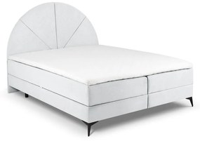 Světle šedá boxspring postel s úložným prostorem 180x200 cm Sunset – Cosmopolitan Design