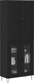 Vysoký bufet 2 ks Černý dub 69,5 x 34 x 180 cm Kompozitní dřevo 3403167