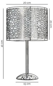 ONLI - Stolní lampa BRUCE 1xE27/15W/230V 40 cm matný chrom